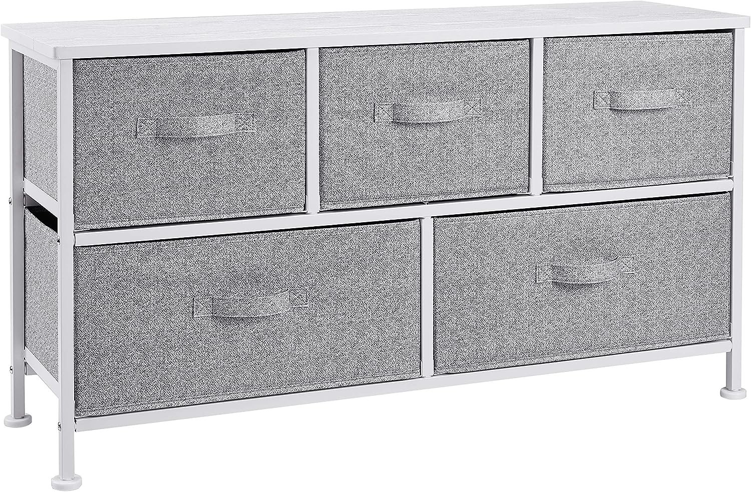 Amazon Basics Extra Wide Fabric 5-Drawer Storage Organizer Review ...