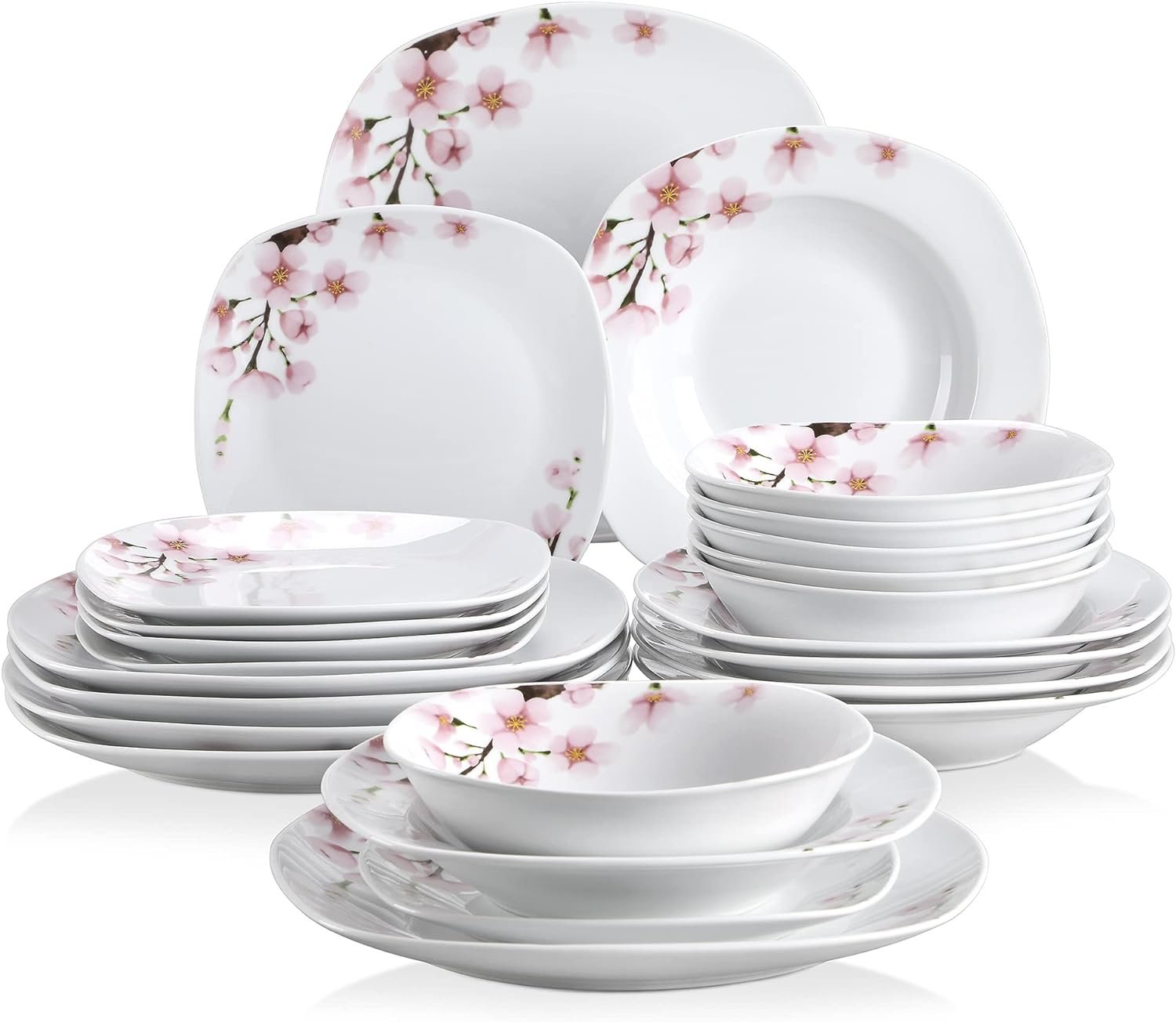 VEWEET 'Annie' 24-Piece Dinner Set Review - Colormazen